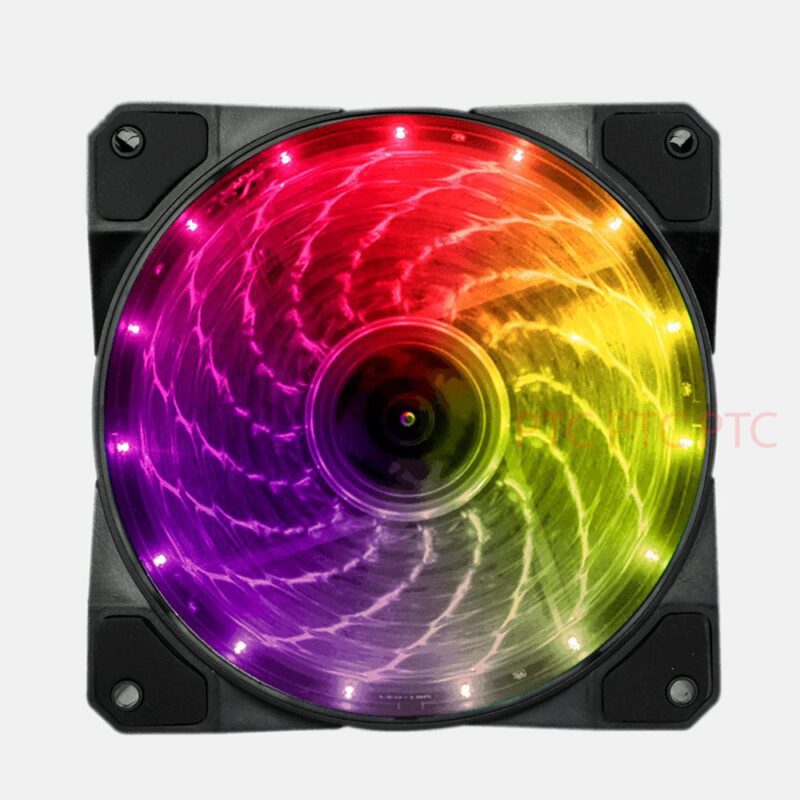 Silent Rainbow RGB LED Fan GX Predator computer Gaming case heat sink ...