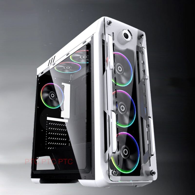 Gaming Tower Case GX Optical ATX/mATX/ITX Computer PC Case 4x RBG fan ...
