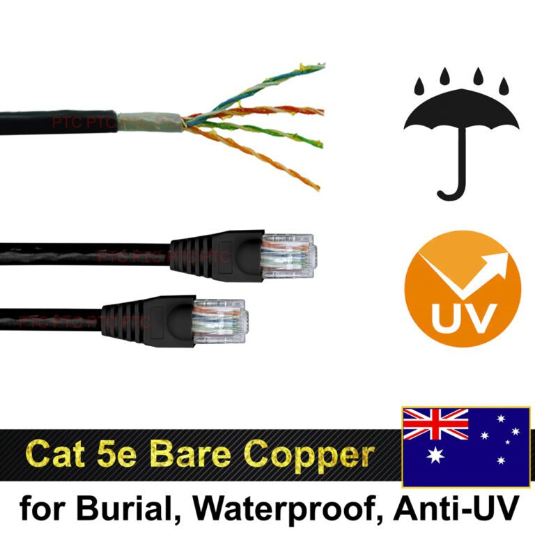 Cat5e 50m outdoor underground ethernet cable solid copper core wires ...