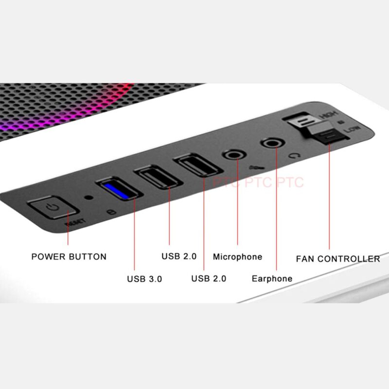 4x RBG fan Gaming Tower GX Optical ATX mATX ITX Computer PC Case 850w ...