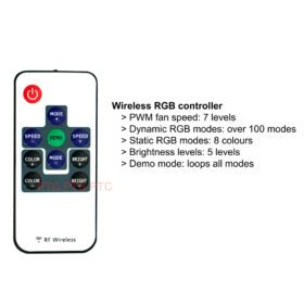 GX Predator RGB Case Fan controller RGB Lighting & Fan Speed Wireless ...