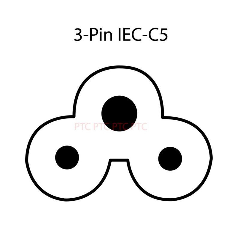 1.2m 3-Pin Prong Mickey Mouse Plug to IEC C5 AU Power Cable Cord Lead ...