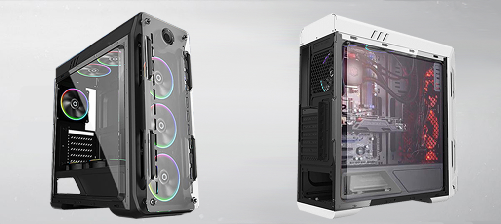 Gaming Tower Case Optical GX ATX Computer PC Case 4x RBG fan wireless ...